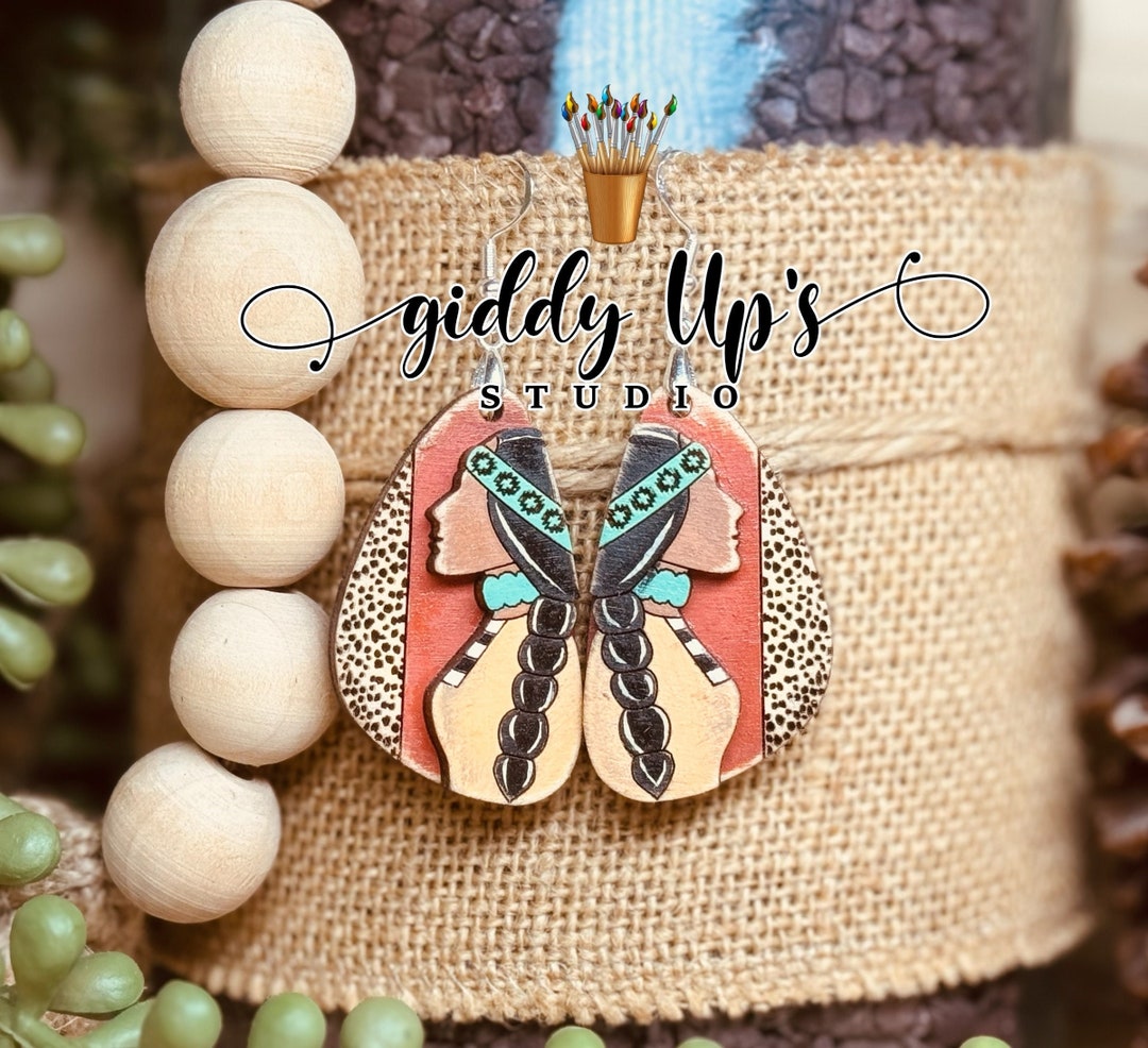 Native American Boho Chic Earring SVG | Native American Head Dress SVG ...