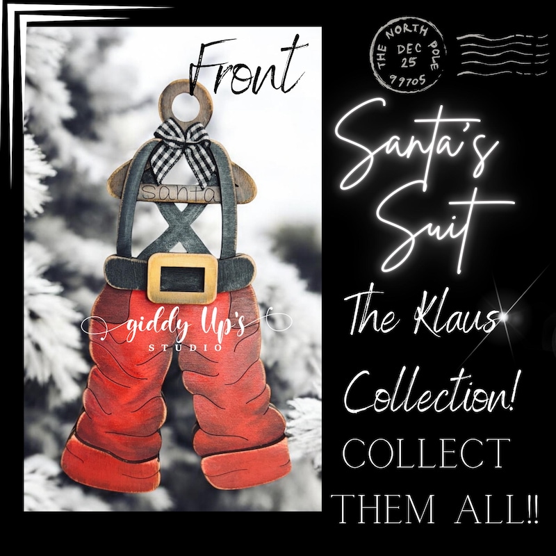 Santas Suit Ornament File - Etsy