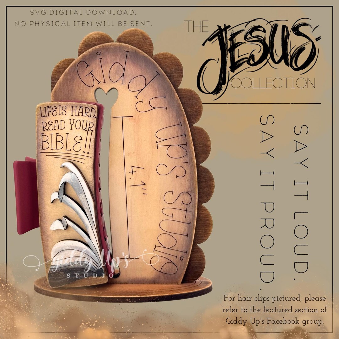 Bible Hair Clip SVG File | Laser Cut Books Design (digital Download) - Etsy