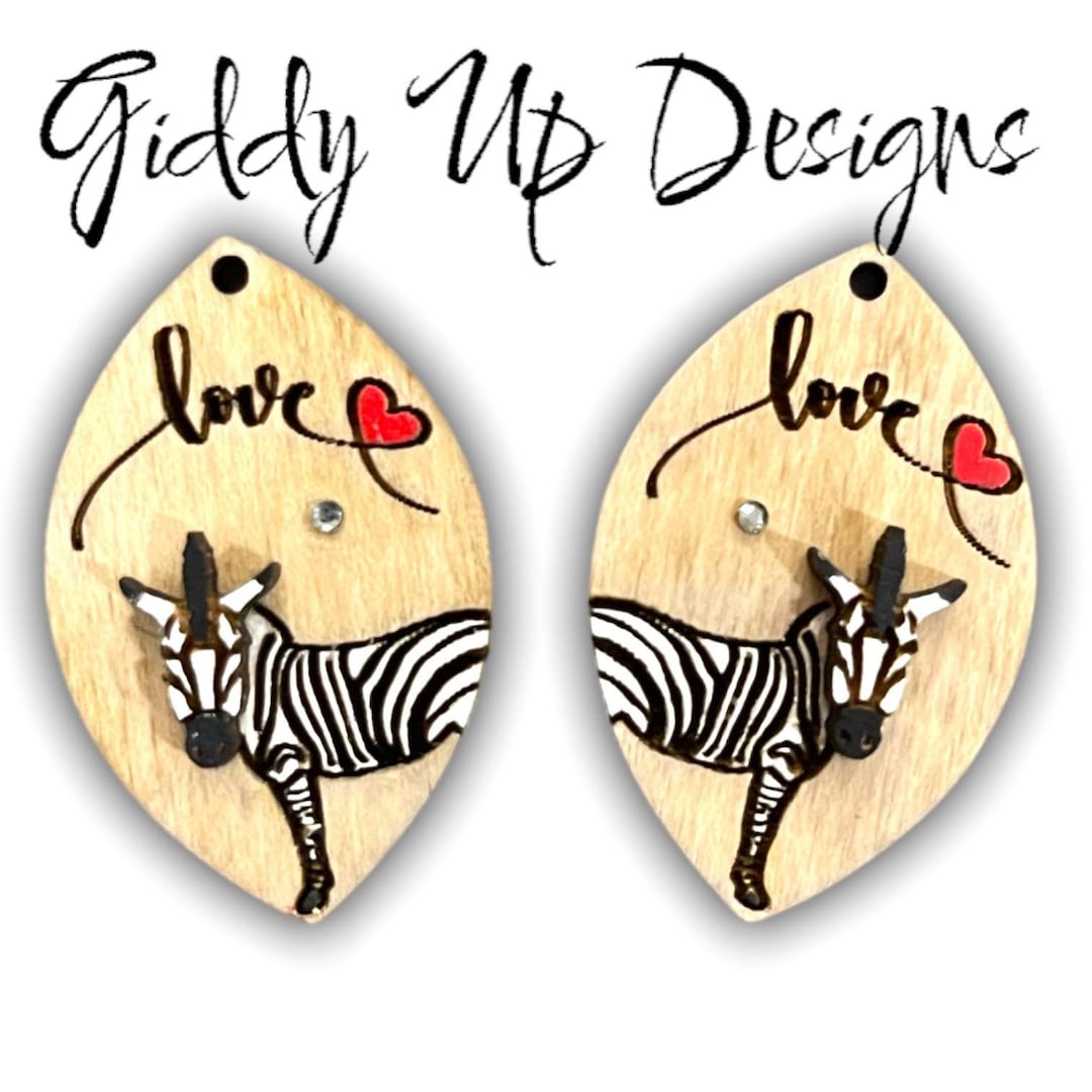 Zebra SVG Earring Laser Cut File Glowforge Animal Earring - Etsy Australia