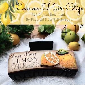 Lemon Hair Clip SVG File: Laser Cut Design, Summer Craft - Etsy