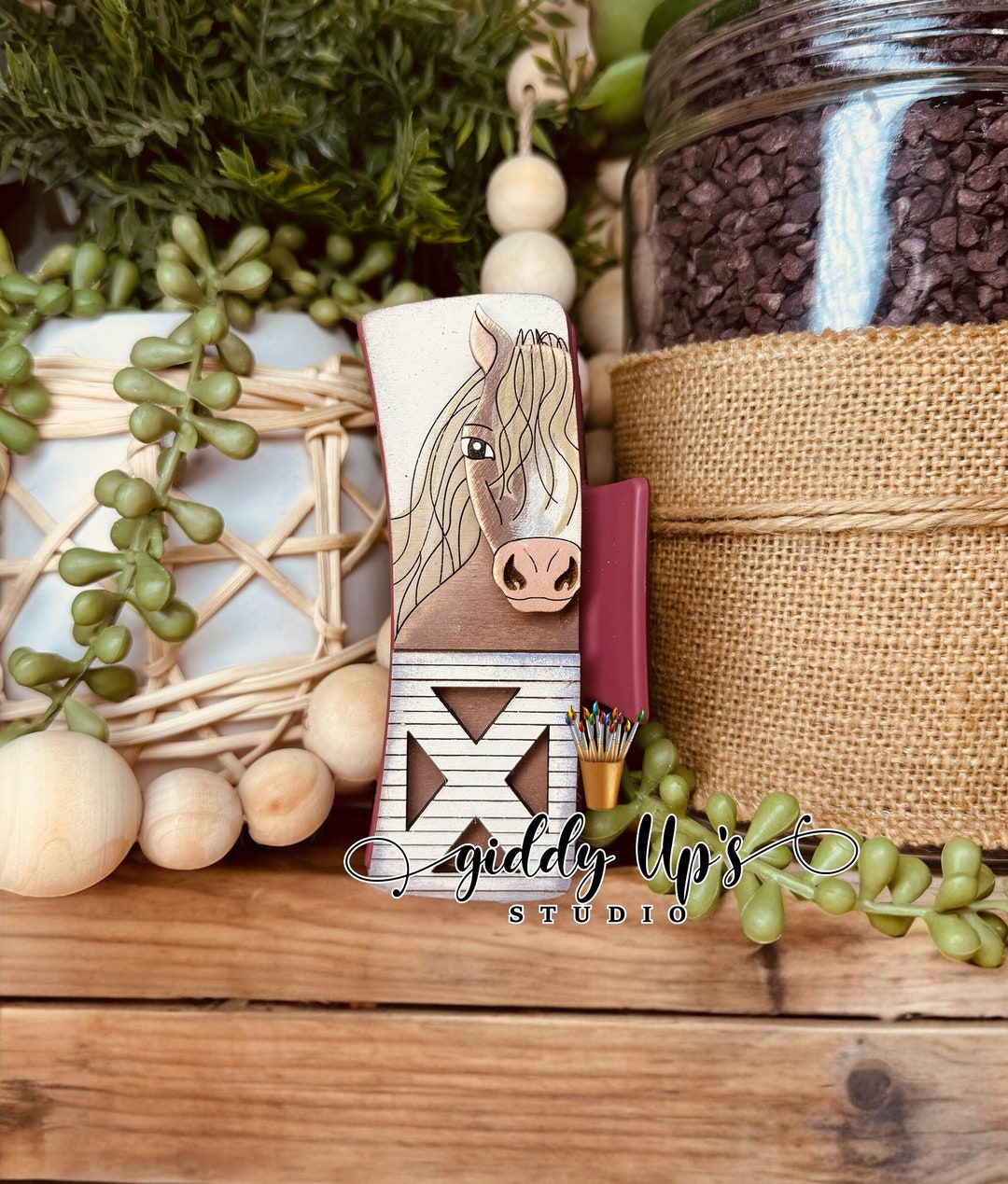 Horse Stable Hair Clip SVG: Laser Cut File - Etsy