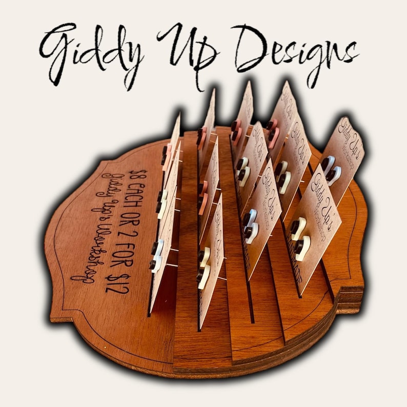 Earring Display SVG: Jewelry Stud Card Holder (resizable File) - Etsy