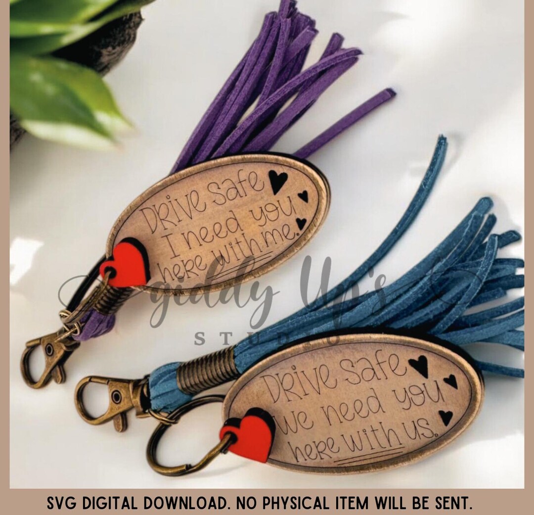 Drive Safe Keychain SVG: Family Laser Cut File (digital Download) - Etsy