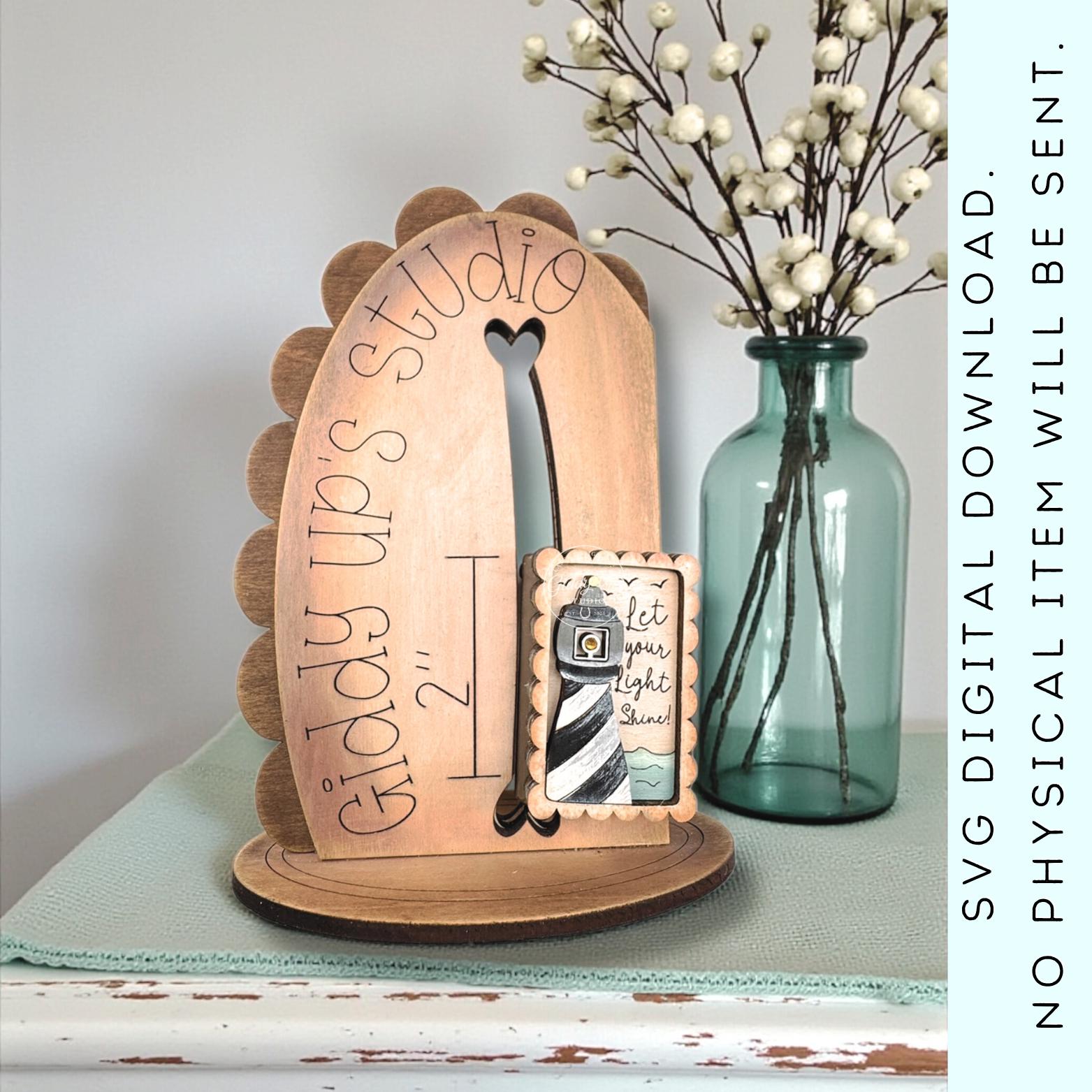 Lighthouse Hair Clip SVG File: Laser Cut Design | 2" Instant Download ...