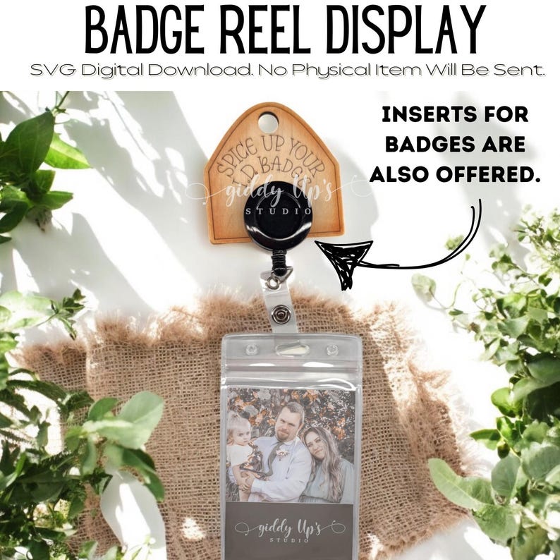 Badge Reel Display Stand SVG File: Laser Cut Design - Etsy