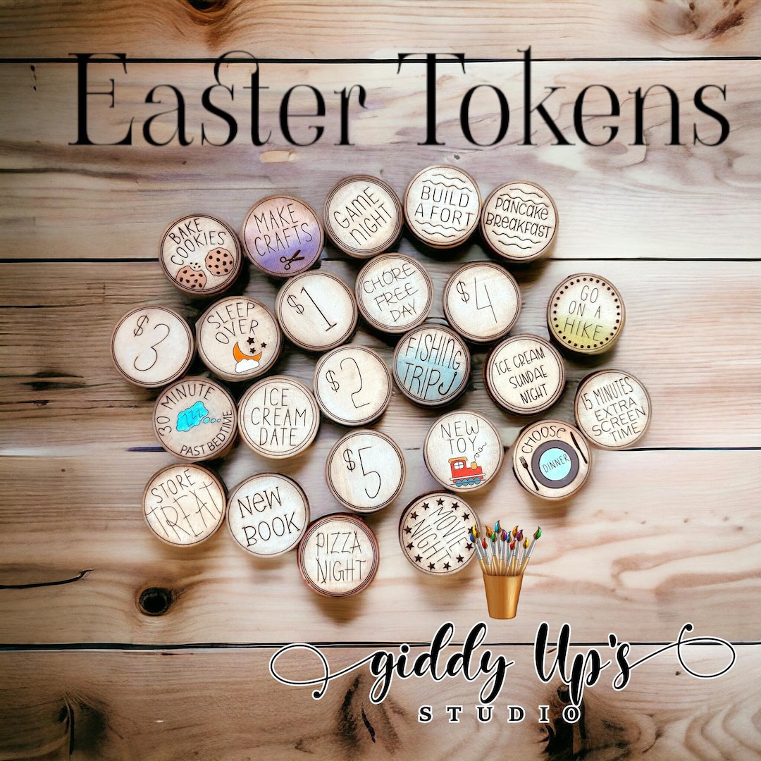Easter Egg Token SVG Diy | Glowforge SVG Designs | Giddyupsstudio ...