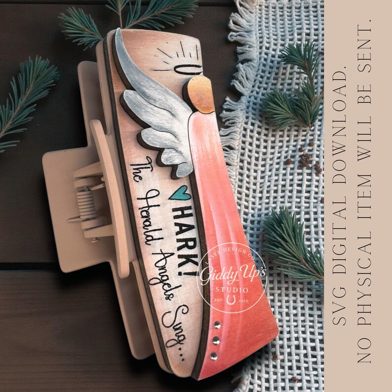 Angel Hair Clip SVG File: Christmas Festive Design - Etsy