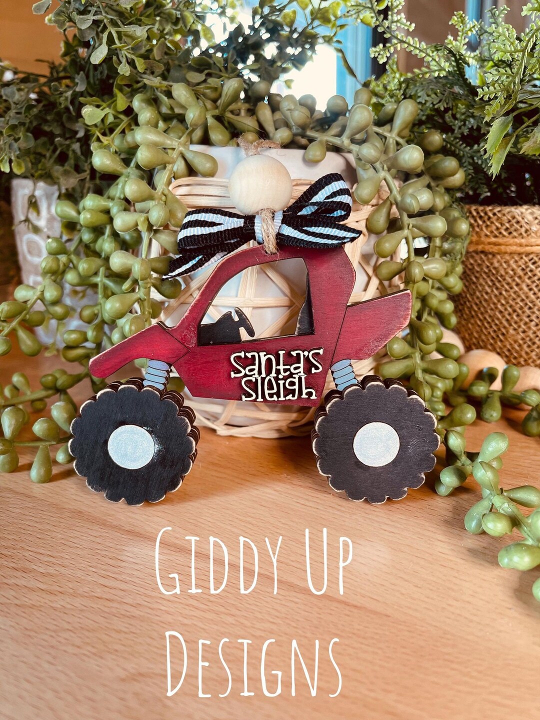 Side by Side SVG Ornament: Glowforge ATV Christmas Design File - Etsy