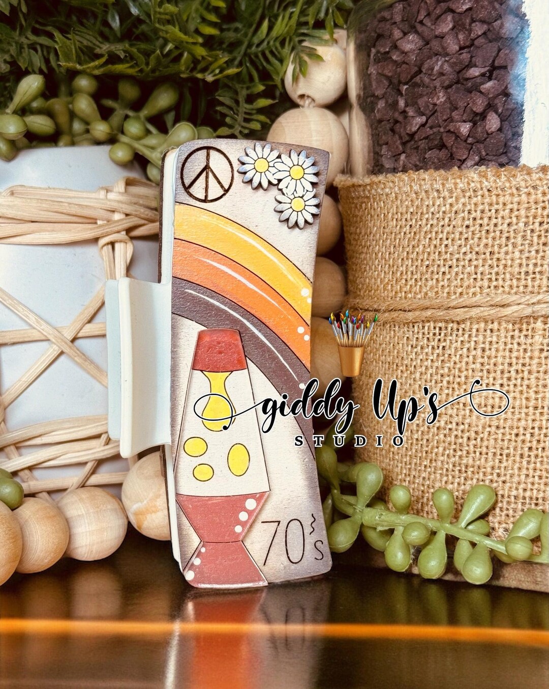 70s Groovy Hair Clip SVG: Lava Lamp Laser Cut File | Glowforge - Etsy UK