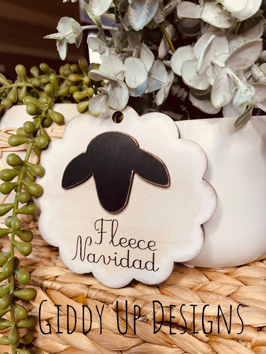 Sheep Gift Card Holder Ornament SVG File | Fleece Navidad Money Holder ...