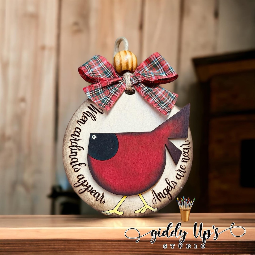 Cardinal Christmas Ornament SVG File Glowforge Christmas SVG Patterns ...