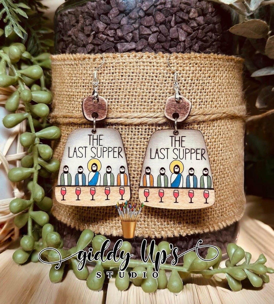 The Last Supper Christian Earring SVG | Laser Cut File | Easter Earring ...