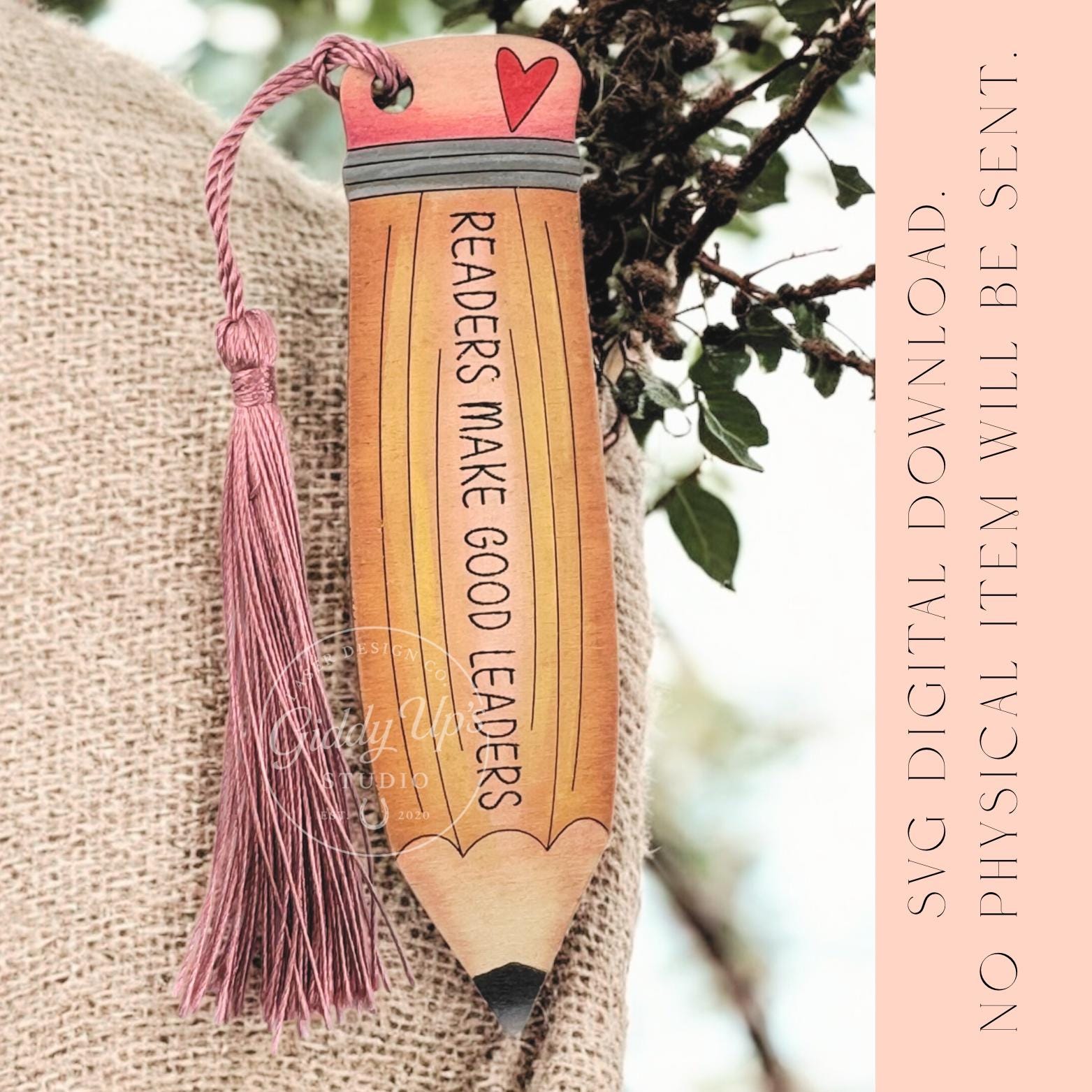 Pencil Teacher Bookmark SVG File: Laser Cut Glowforge Design - Etsy UK