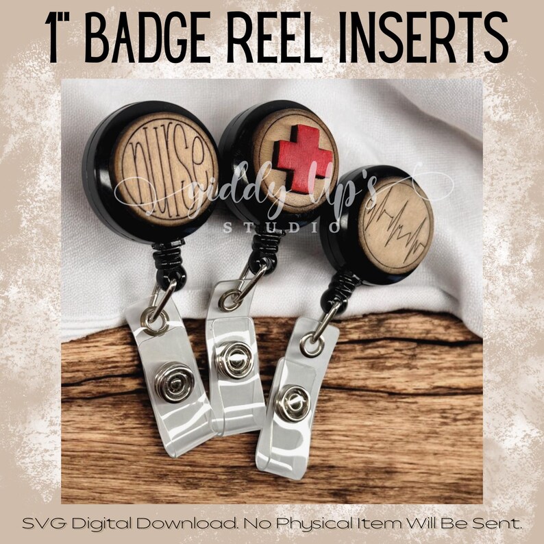 Nurse Bangle and Badge Reel SVG File: Laser Cut Design (digital ...