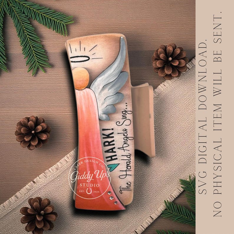 Angel Hair Clip SVG File: Christmas Festive Design - Etsy
