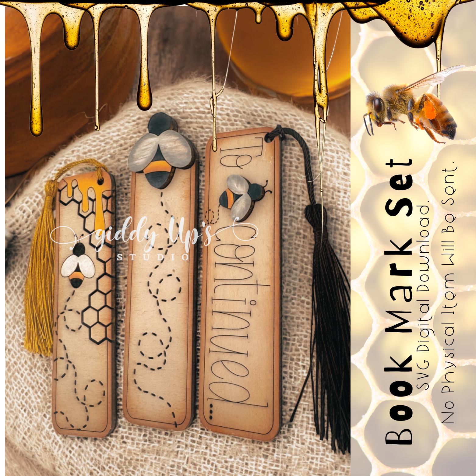 Bee Bookmark SVG: Laser Cut Reader Bookmark Designs (digital Download ...