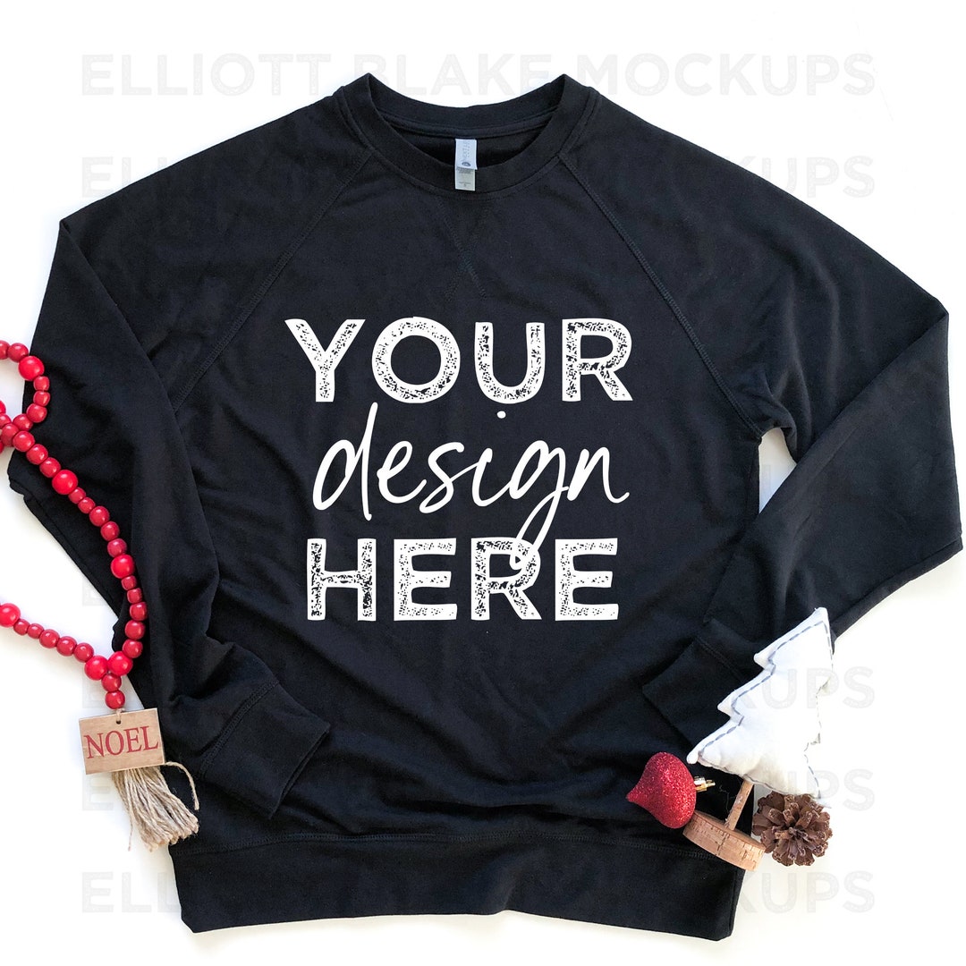 Next Level 9000 Black Mockup | Black Sweater Christmas Mockup | Next ...