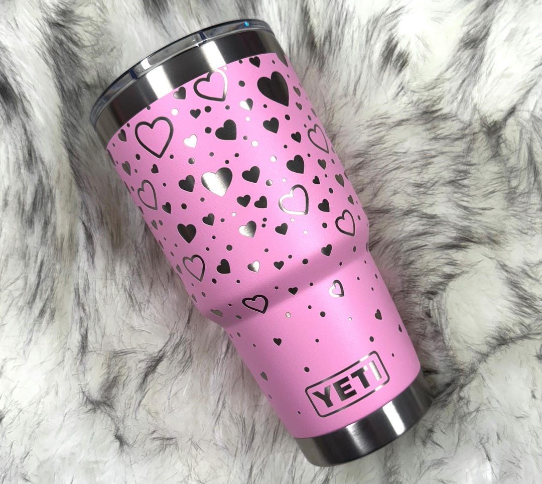 Hearts Shower YETI Tumbler 30oz - Valentines Day Gifts for Women, Wife ...
