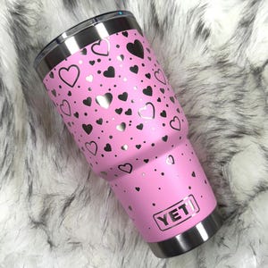 Hearts Shower YETI Tumbler 30oz - Valentines Day Gifts for Women, Wife ...