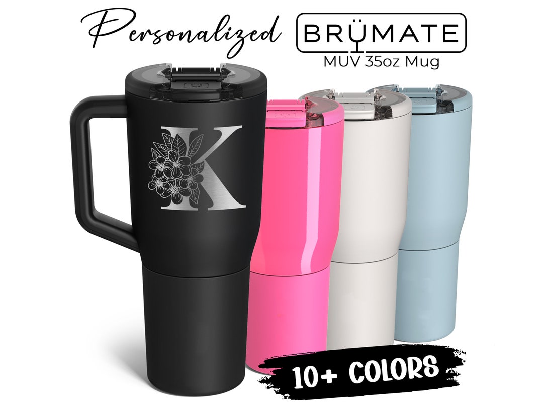 Personalized Brumate MUV 35oz Leakproof Mug, Custom Engraved Letter ...