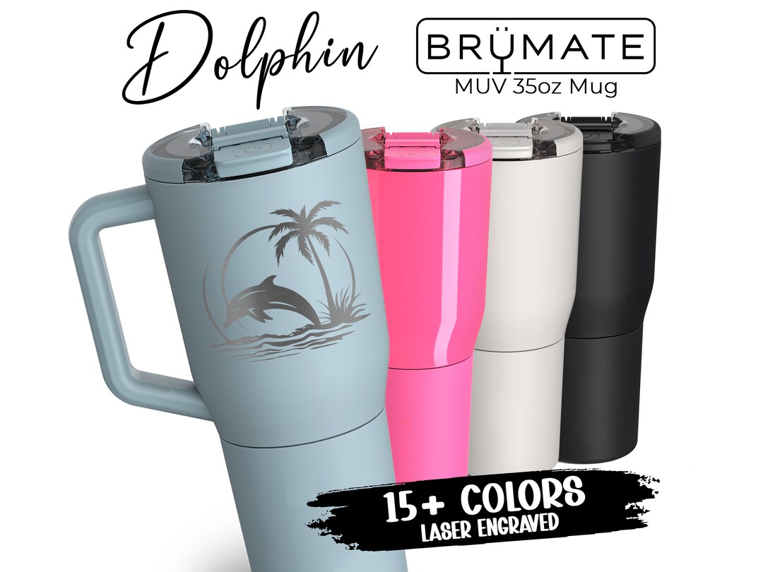 Dolphin Lovers Brumate MUV 35oz Travel Mug Tumbler Cup, Ocean Theme ...