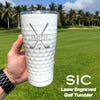 Golf Ball Dimple Tumbler, Laser Engraved Golfer Gift, Golf Ball Dimpled ...