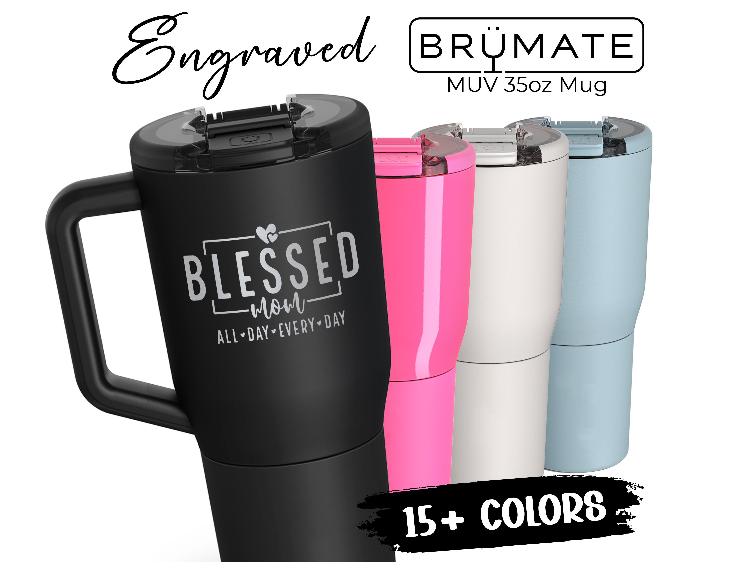 Blessed Mom Gifts Brumate MUV 35oz Engraved Travel Mug Tumbler Cup ...