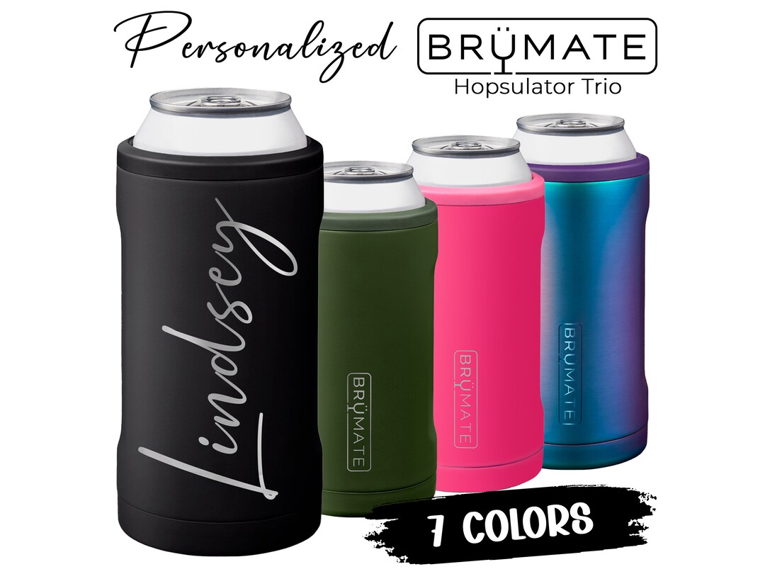 Personalized Brumate Hopsulator TRIO Can Cooler Drink Holder for 12 ...