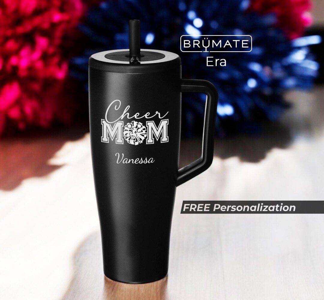 Cheer Mom Tumbler Brumate Era Travel Mug, Personalized Name Engraved ...