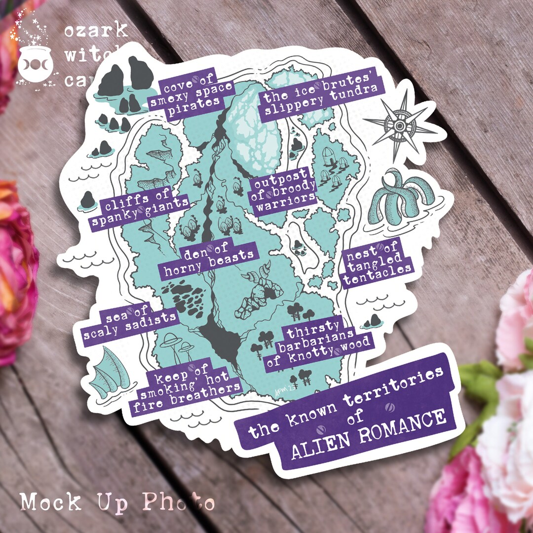 Alien Sci-fi Romance Fantasy Map Waterproof Vinyl Sticker / - Etsy