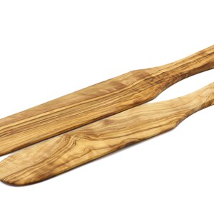 Handcrafted Olive Wood Crepe Flipper: Long Plain Spatula - Etsy