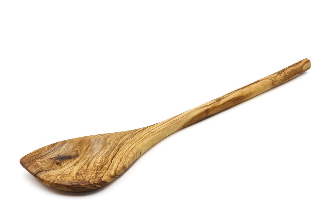 Olive Wood Spootle: Pointed Cooking Spoon With Free Laser Engraving - Etsy