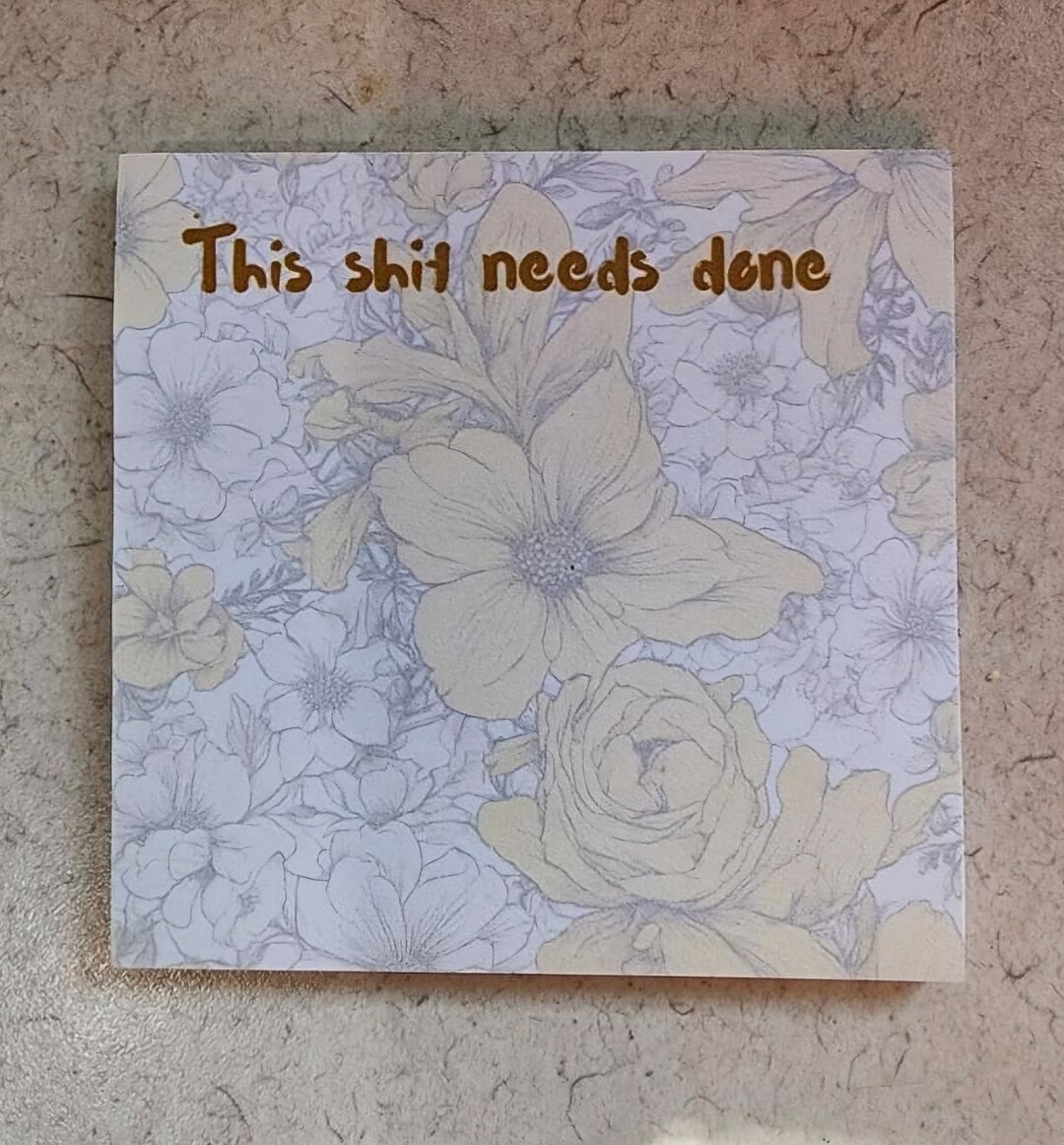Snarky Sticky Notes, Funny Stationary, Floral, Sticky Note, Funny ...