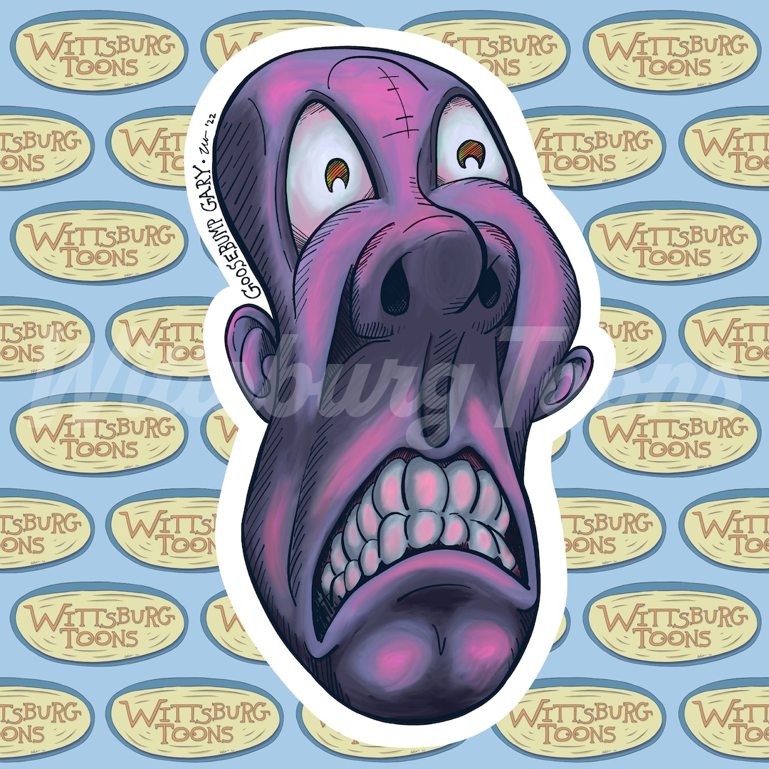 Goosebump Gary Sticker | Goosebump Gary Decal | Illustrated Cartoon ...