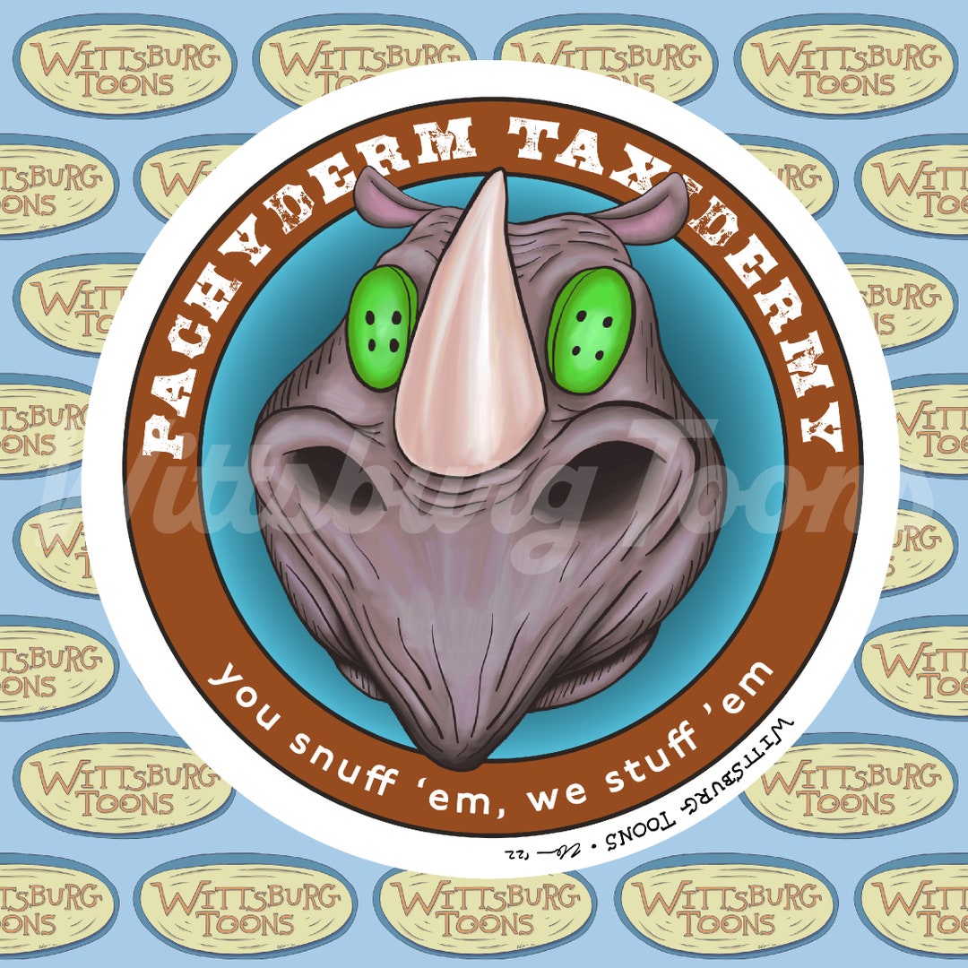 Pachyderm Taxidermy Rhino Sticker Pachyderm Taxidermy Rhino Decal ...