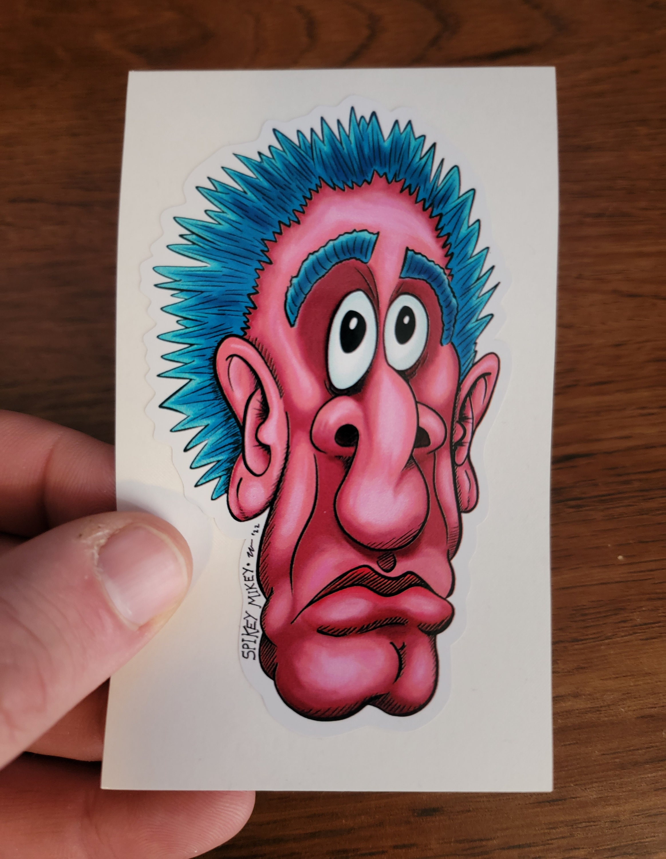 Spikey Mikey Sticker | Spikey Mikey Decal | Illustrated Cartoon Sticker ...