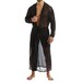 Men's Sheer Mesh See-through Long Casual Shirt Jacket Bathrobe Men's ...