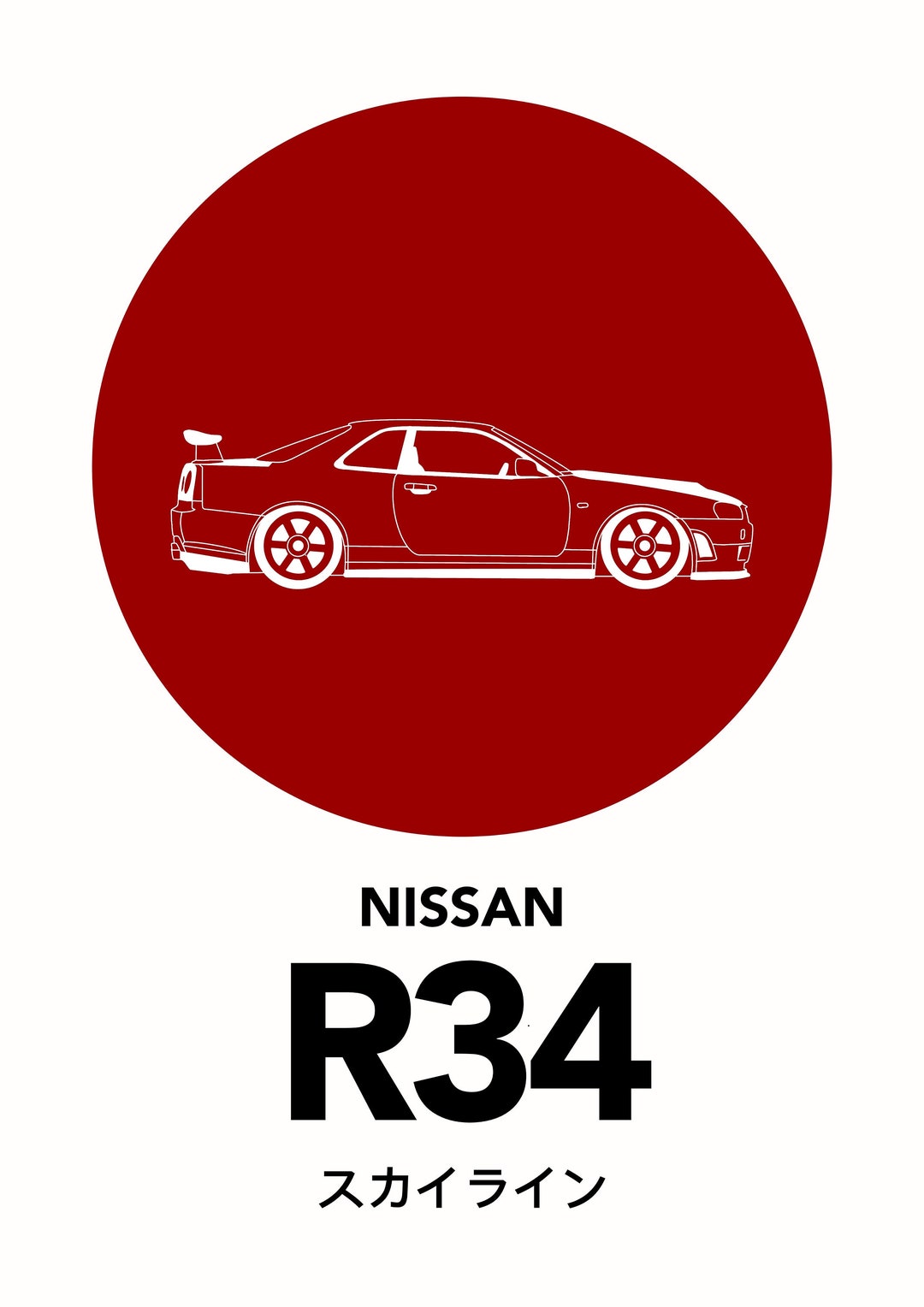 Nissan Skyline R34 JDM Car Poster A3 297mm X 420mm - Etsy