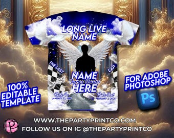 Rip Memorial Shirt Editable Photoshop Template - Etsy