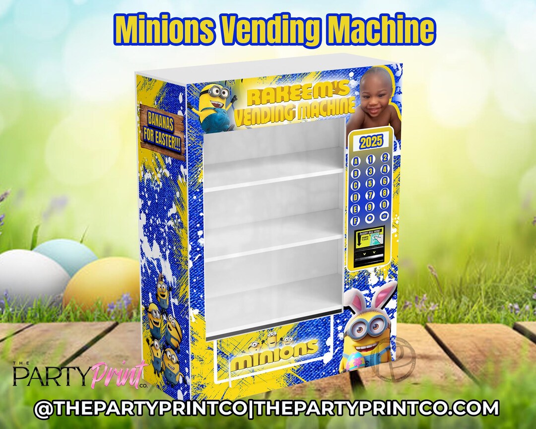Minions Vending Machine Editable Photoshop Template - Etsy