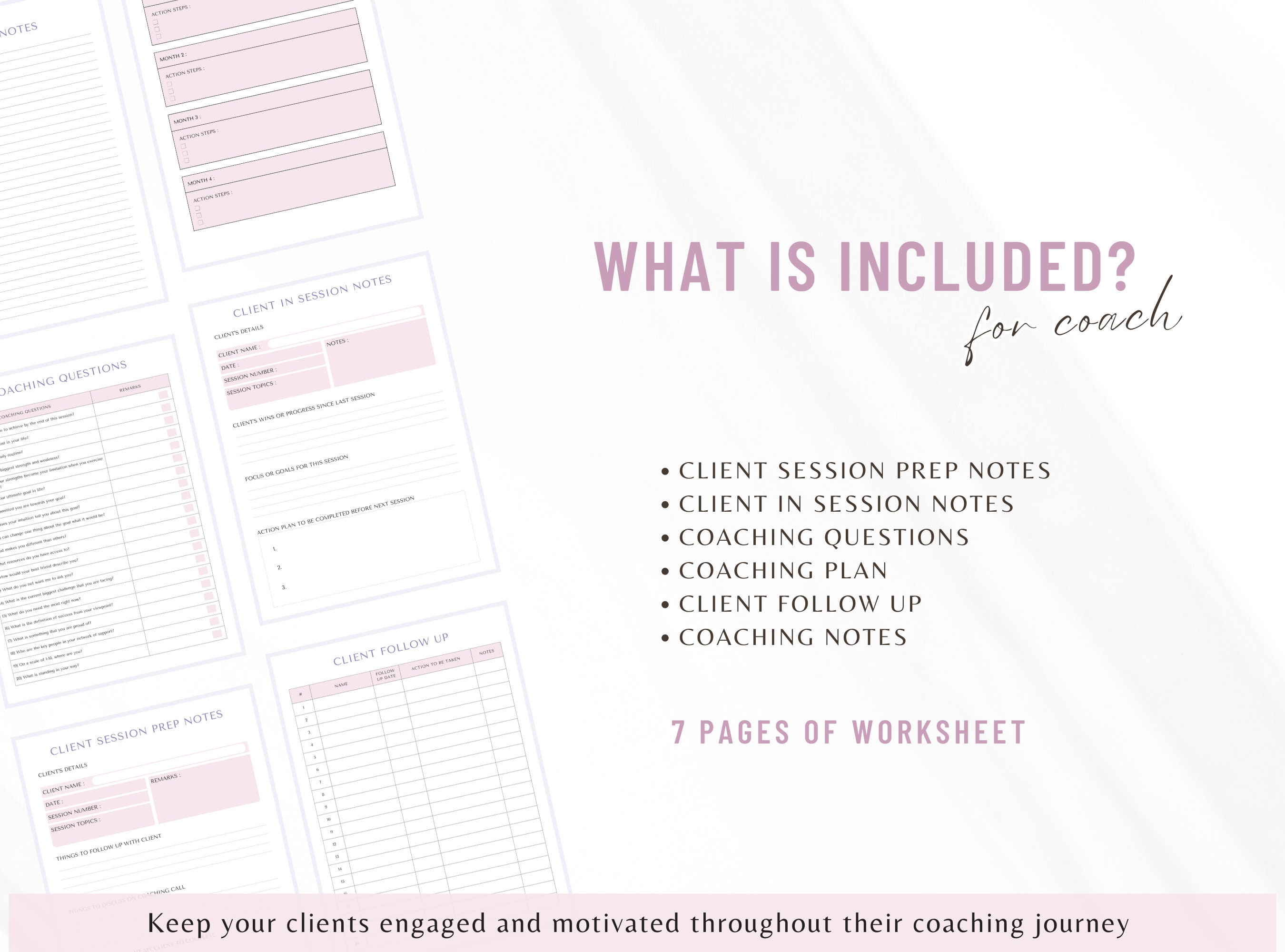 Coaching Session Worksheets Coaching Worksheet Templates Coaching ...