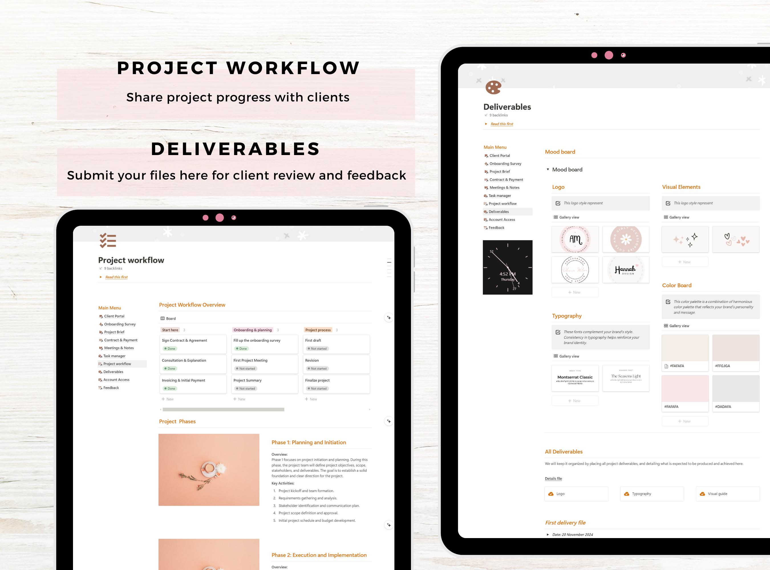 Notion Template Client Portal Notion Client Dashboard Project Tracker ...
