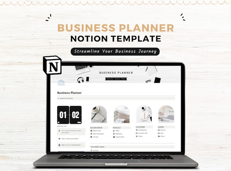 Notion Business Planner Notion Template Business Dashboard Notion Freelance Business Hub Notion ...
