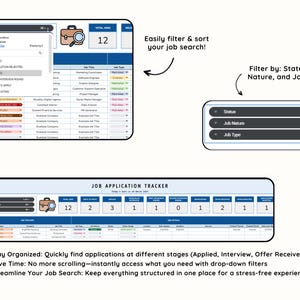 Job Application Tracker Spreadsheet | Job Tracker Google Sheet | Job ...
