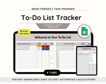 To-do List Planner Google Sheets Template - Etsy