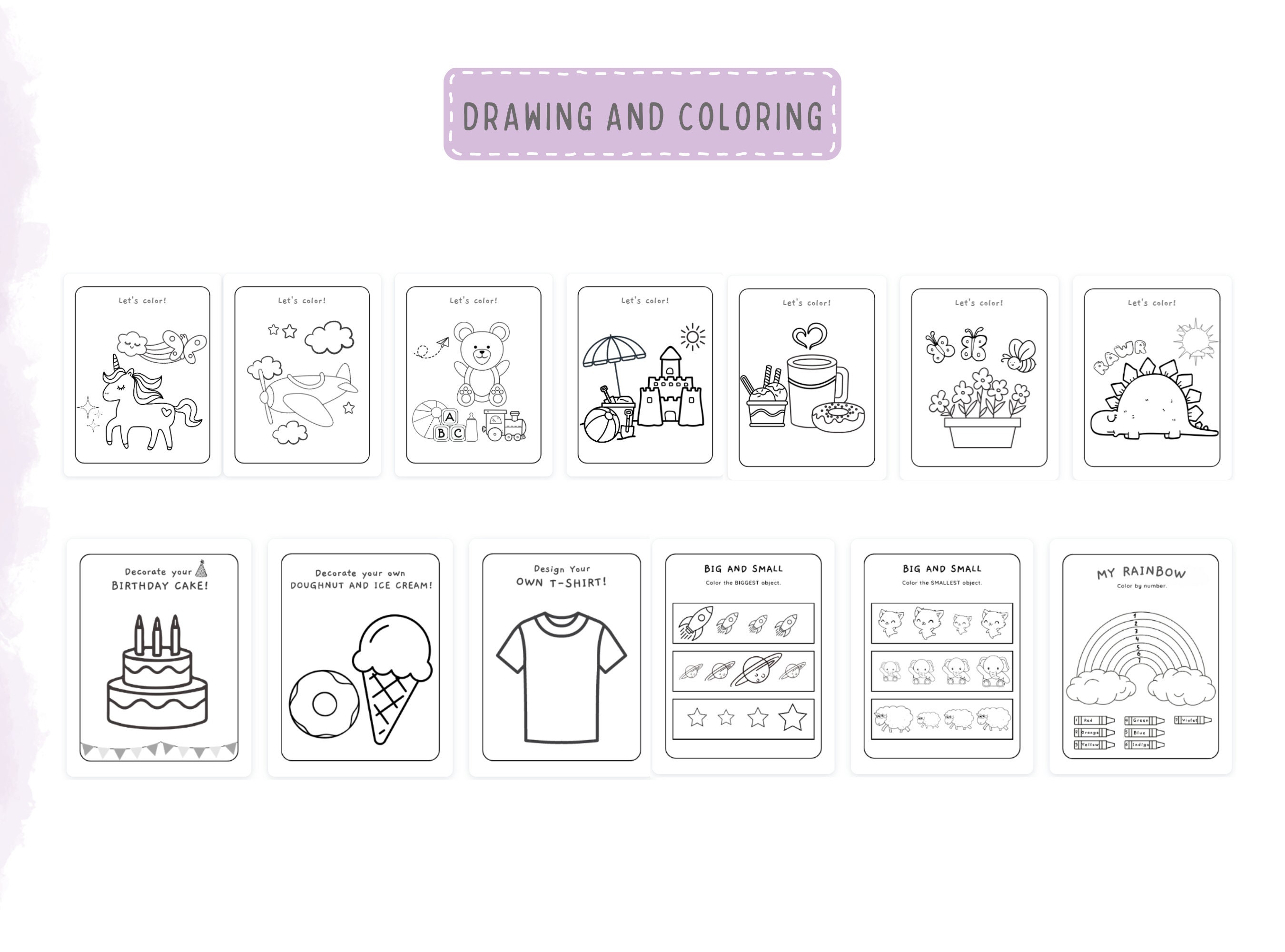 Kids Activity Worksheets Preschool Activity Book Kindergarten Busy Book ...