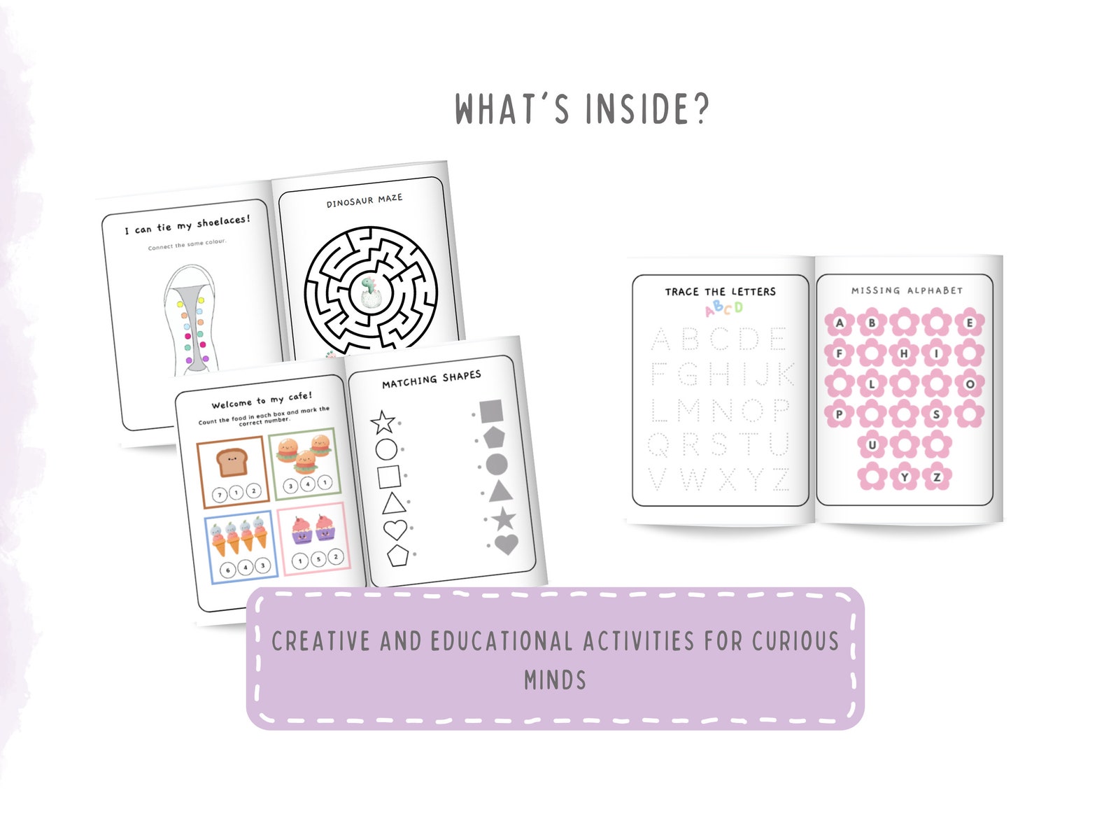 Kids Activity Worksheets Preschool Activity Book Kindergarten Busy Book ...