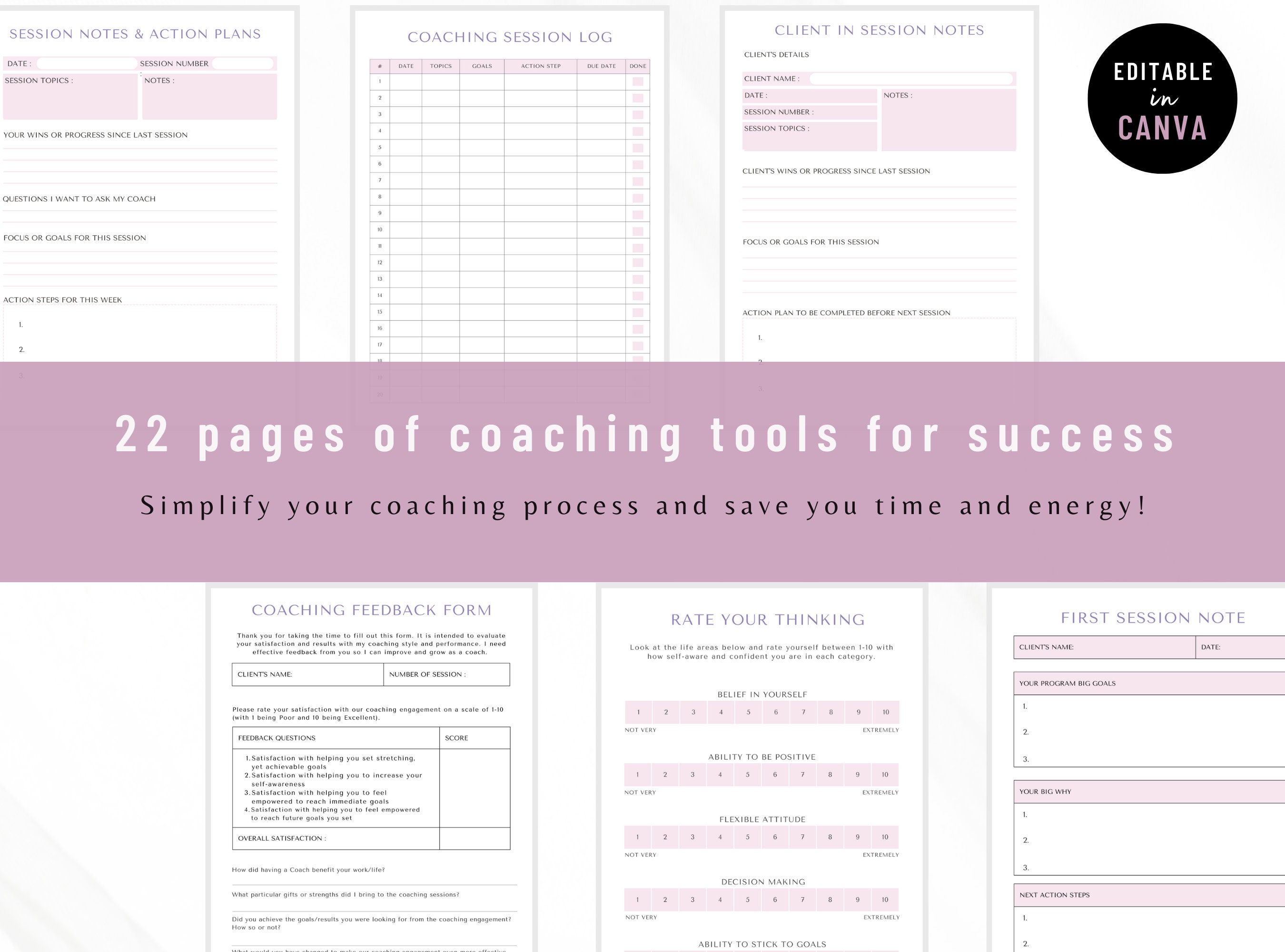 Coaching Session Worksheets Coaching Worksheet Templates Coaching ...