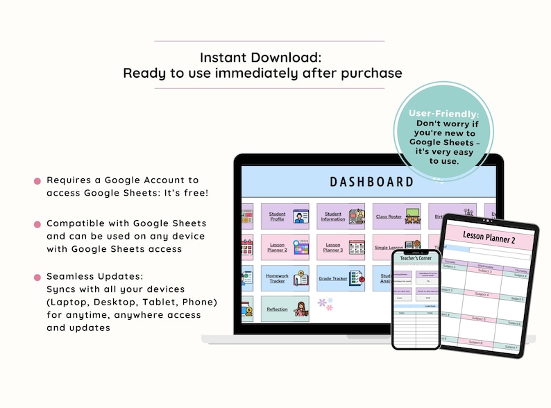 Teacher Planner Google Sheets| Teacher Student Planner 2025-2026 ...
